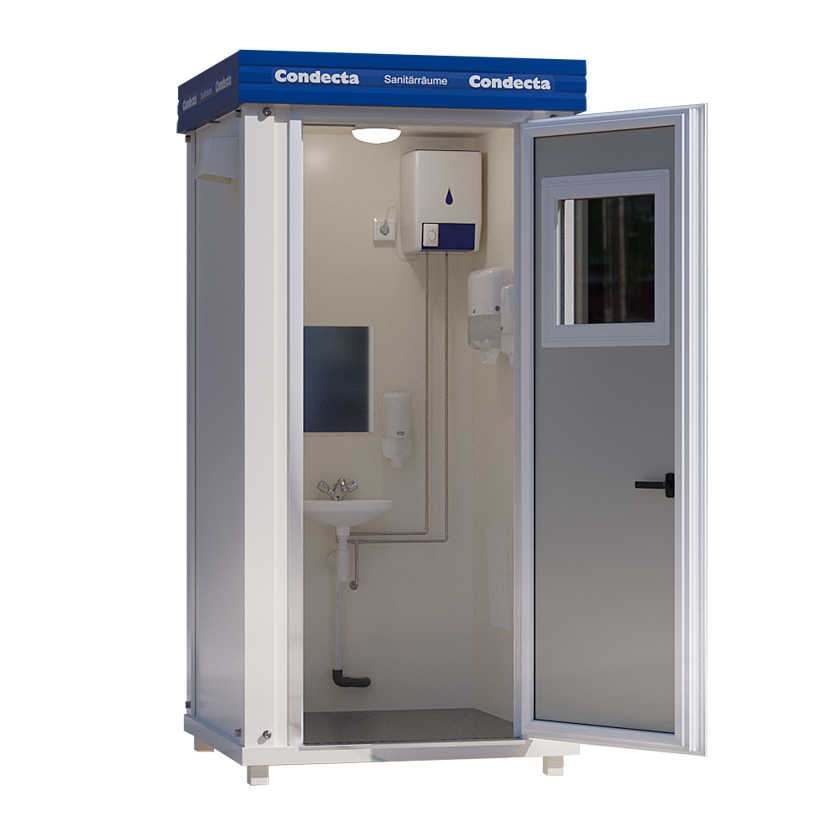 Container sanitaire avec lavabo modèle TK 11–Camp | Condecta AG