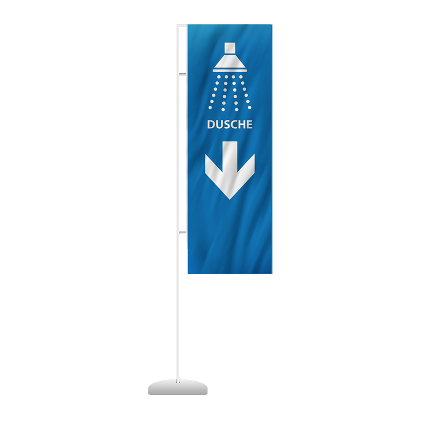 Drapeau de signalisation douche pour pied | Condecta AG