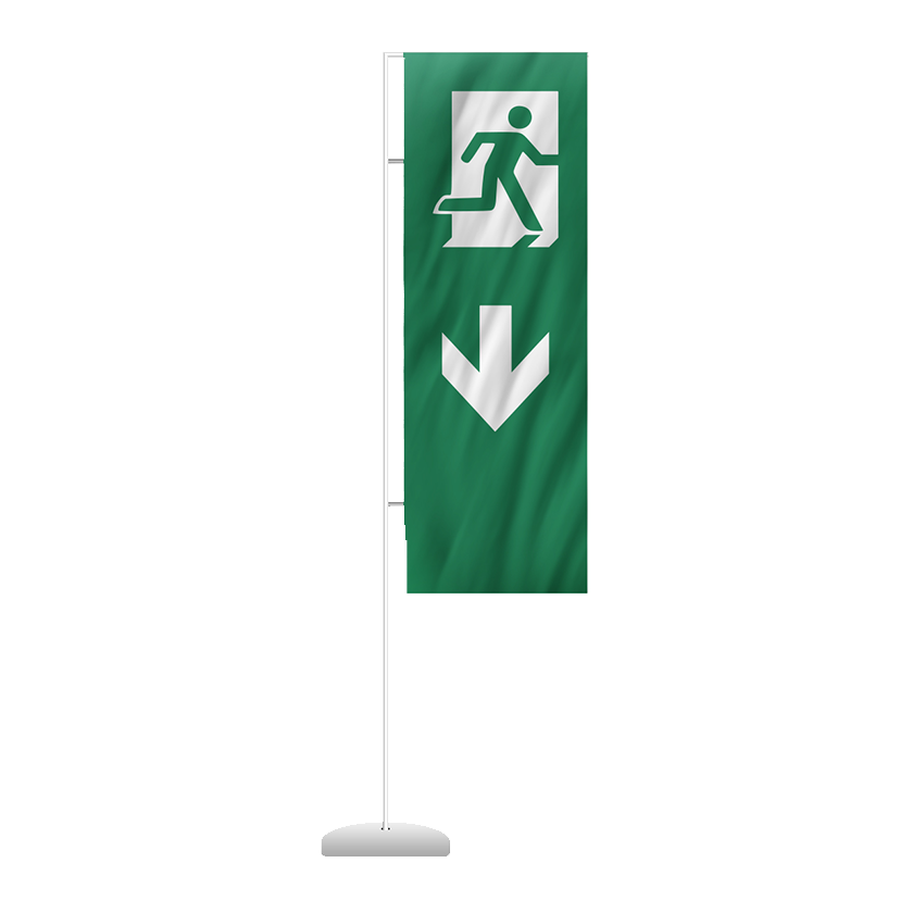 Drapeau de signalisation sortie de secours | Condecta AG