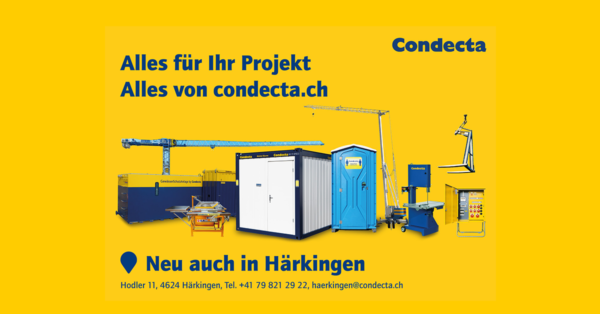 Condecta jetzt auch in Härkingen | Condecta AG